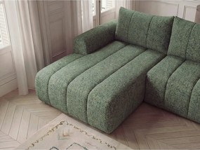 Zelená rohová pohovka (levý roh/s lenoškou) Nesty – Bobochic Paris