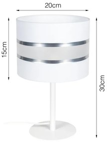 Stolní lampa CORAL 1xE27/60W/230V bílá