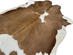 Koberec kusový hovězí kůže 3,5 m2, hnědobílá 1012