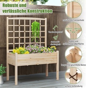 Costway Rostlinný truhlík s mřížovinovým truhlíkem zahradní mřížový vyvýšený