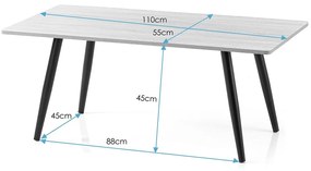 Jídelní stůl s deskou v dekoru dub PYXE 110x55 cm
