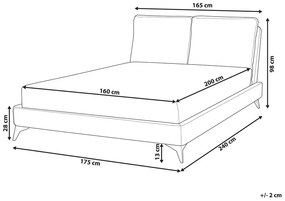 Sametová postel 160 x 200 cm růžová MELLE Beliani