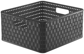Rotho Úložný box COUNTRY čtvercový 14L - antracit