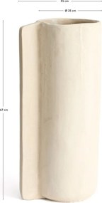 Krémová vysoká váza z papírmaše (výška 67 cm) Mireni – Kave Home