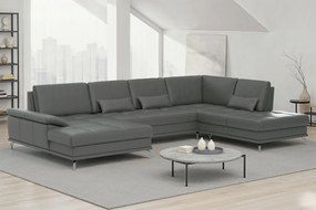XXXLutz SEDACÍ SOUPRAVA, textil, kůže, antracitová Sit & More - Sedací soupravy - 00014403973F