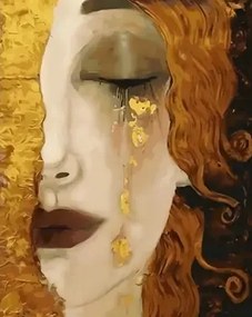 NORIMPEX Diamantové malování Zlaté slzy / 30x40 cm