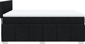 Box spring postel s matrací černá 160x200 cm textil 3289421
