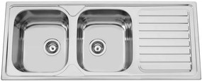 Sinks Rodi OKIOPLUS 1200 DUO V 0,7mm leštěný