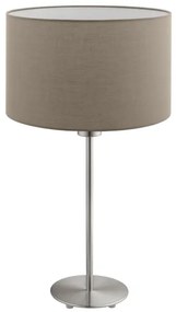 Eglo - LED  Stolní lampa TUNJA 1xE27/60W/230V 38,5 cm matný chrom/taupe