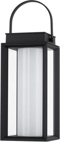 NV 9002862 Venkovní stolní lampa VERHAAL černý hliník a čiré sklo LED 2W 3000K 3,7V 360st. IP54 solární / USB kabel / vypínač na těle - NOVA LUCE