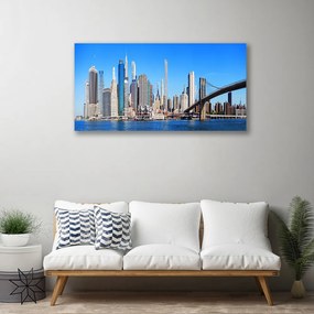 Obraz na plátně Most Město Architektura 100x50 cm