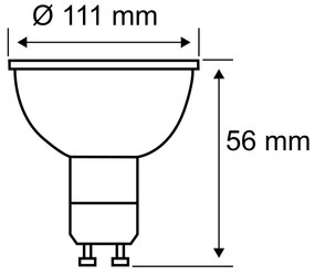 Paulmann 28515 LED žárovka, 8W G53 2700K, 24°