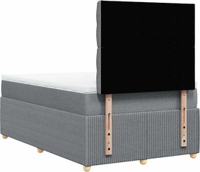 Box spring postel s matrací světle šedá 120x190 cm textil 3292002