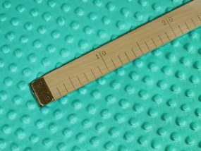 Biante Dětský povlak na polštář Minky 3D puntíky MKP-047 Tyrkysově zelený 60 x 60 cm