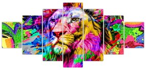 Obraz - 3D obraz lva (210x100 cm)