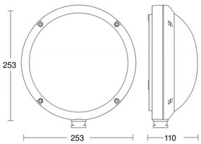STEINEL 053079 - LED Venkovní svítidlo se senzorem L330 LED/9W/230V IP44