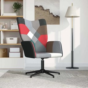 Relaxační křeslo patchwork textil 328199