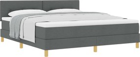 Postel s boxspringem s polštářem Tmavě šedá 180 x 200 cm textil 3338938