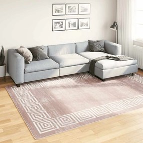 Koberec pratelný 190 x 300 cm béžový 337944
