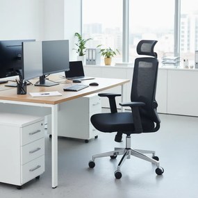 Kancelářská ergonomická židle Neoseat BRENDA — černá, nosnost 150 kg