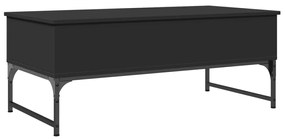Konferenční stolek černý 100x50x40 cm kompozitní dřevo a kov - Default Title