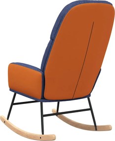 Houpací křeslo modré textil 341046