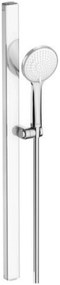 Duravit - Set sprchové hlavice, tyče a hadice, 3 proudy, chrom/bílá UV0682004005