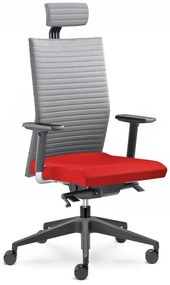 LD seating Element 435-SYS - Kancelářská židle  - šedá/červená