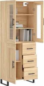 Skříň highboard dub sonoma 69,5 x 34 x 180 cm kompozitní dřevo 3198684