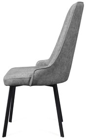 Jídelní židle LORA | 57 cm | černé kovové nožičky | VÝBĚR TKANIN