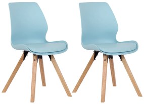 Jídelní židle Carnforth - 2 ks - umělá hmota | modré