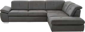 XXXLutz ROHOVÁ SEDAČKA, textil, tmavě šedá Beldomo Speed - Sedací soupravy - 000711013502