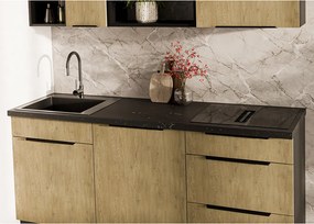 CREMONA cc | vysoká skříňka 60 DKS-210 3S1F potravinová | UNI DVÍŘKA | 60 cm | PREMIUM BOX | černá/cremona
