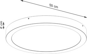 Sollux Lighting Stropní svítidlo ONYX 50 bílé LED 3000K