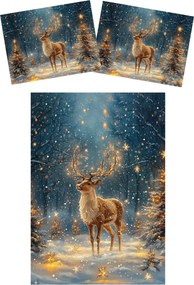 3D povlečení z mikrovlákna STARLIGHT DEER barevné Rozměr povlečení: 2 ks 70 x 90 cm | 140 x 200 cm
