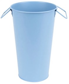 Kovová váza zahradní v. 25,9 cm modrá