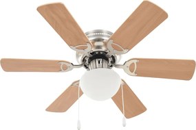 vidaXL Marketos Ozdobný stropní ventilátor se světlem 82 cm světle hnědý