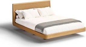 Postel Shai z masivního dřeva 200x200 Dub