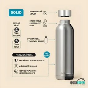 Quokka Solid růžová / Termoláhev / nerezová / 630 ml
