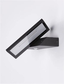 NV 9492510 AKCE - Venkovní nástěnné svítidlo JIGRA antracitový hliník a čiré sklo LED 2W 3000K 3.7V 100st. IP65 solární s pohybovým čidlem - NOVA LUCE