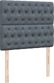 Box spring postel s matrací tmavě šedý 120x190 cm samet 3293165
