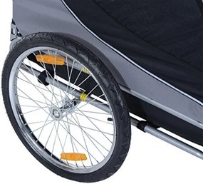 Přívěsný vozík za kolo pro psa GOLETO DOGGY 78 x 73 x 94 cm šedo-černý