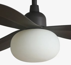FARO 34301-11L - Str. ventilátor PALMA 1xE27/15W/230V hnědá pr. 129 cm IP44 + DO