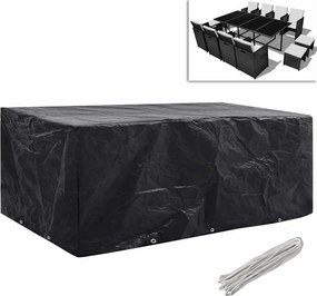 Plachty na zahradní nábytek 2 ks polyratan 10 oček 229 x 113 cm 279121