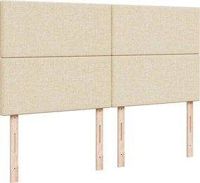 Box spring postel s matrací krémová 200x200 cm textil 3291385