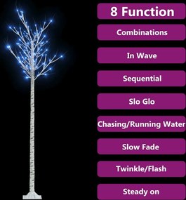 vidaXL Vánoční stromek 200 ch LED 2,2 m vrba dovnitř i ven [328686] Barva: Studená bílá