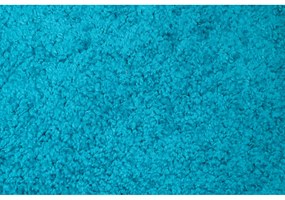Kusový koberec shaggy Parba tyrkysový atyp 80x300cm