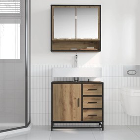 Sada koupelnového nábytku 2 ks Artisanový dub 65 x 33 x 60 cm 3402507