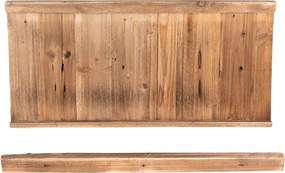 Hnědý antik dřevěný stojan na víno - 65*28*33 cm