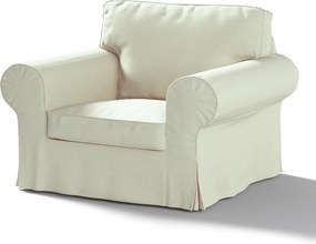Potah na křeslo IKEA Ektorp barva krémová látka lesklé, pletený vzor